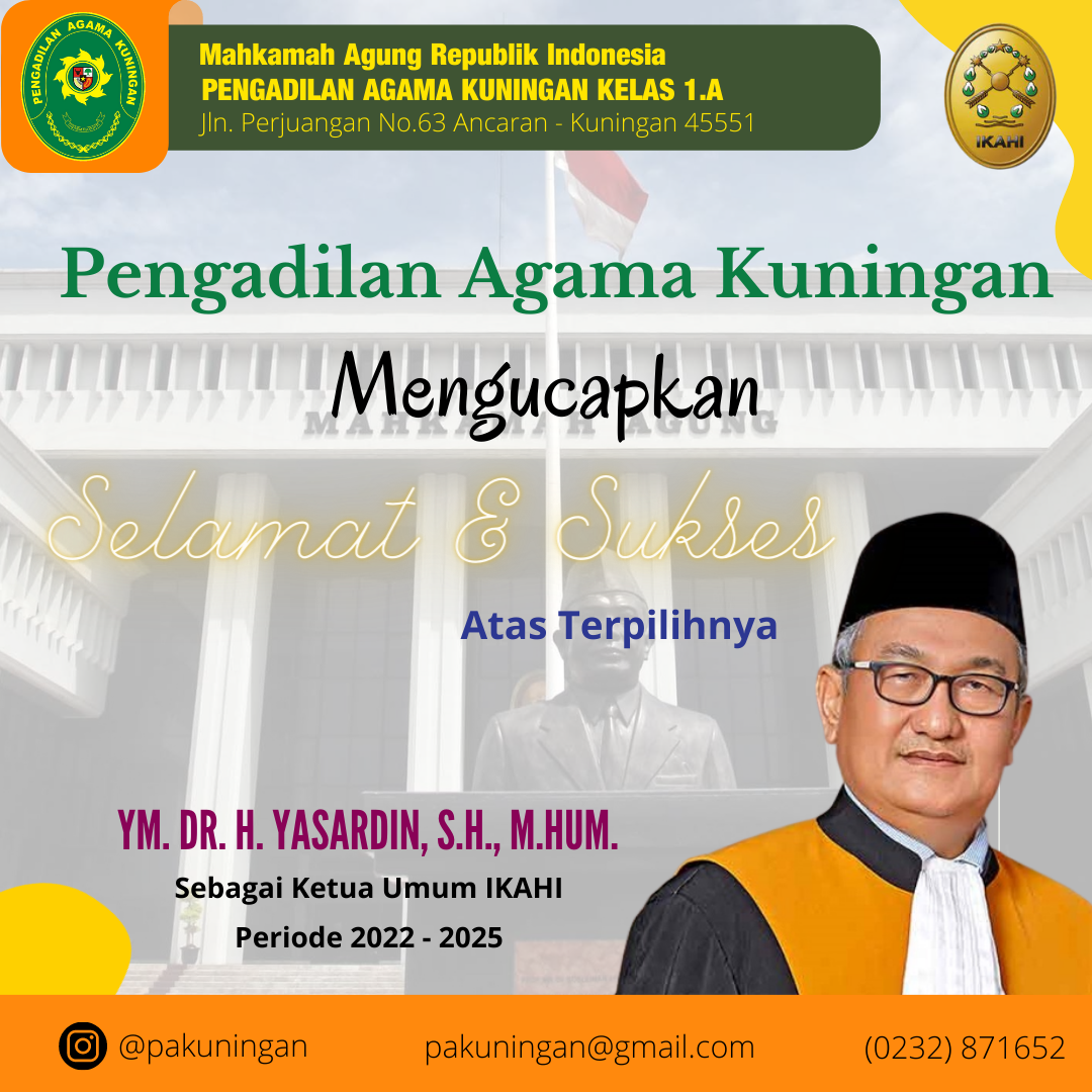 Selamat Atas Terpilihnya YM Dr. H. Yasardin, S.H., M.Hum